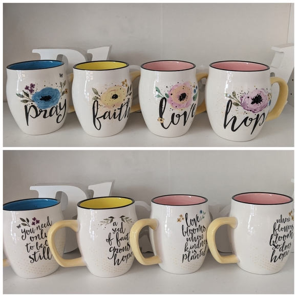 Kitchen | Love Hope Pray Faith Mug Set | Poshmark